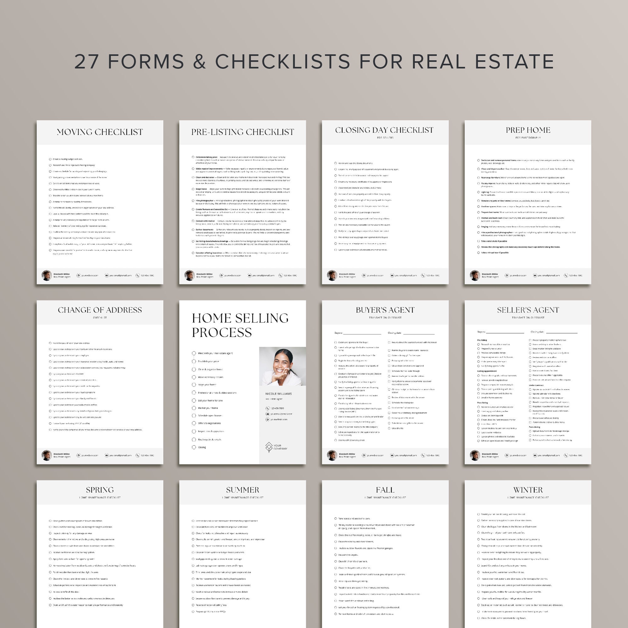 Real Estate Checklists Printable Homebuyer Guide Template Buyer Seller ...