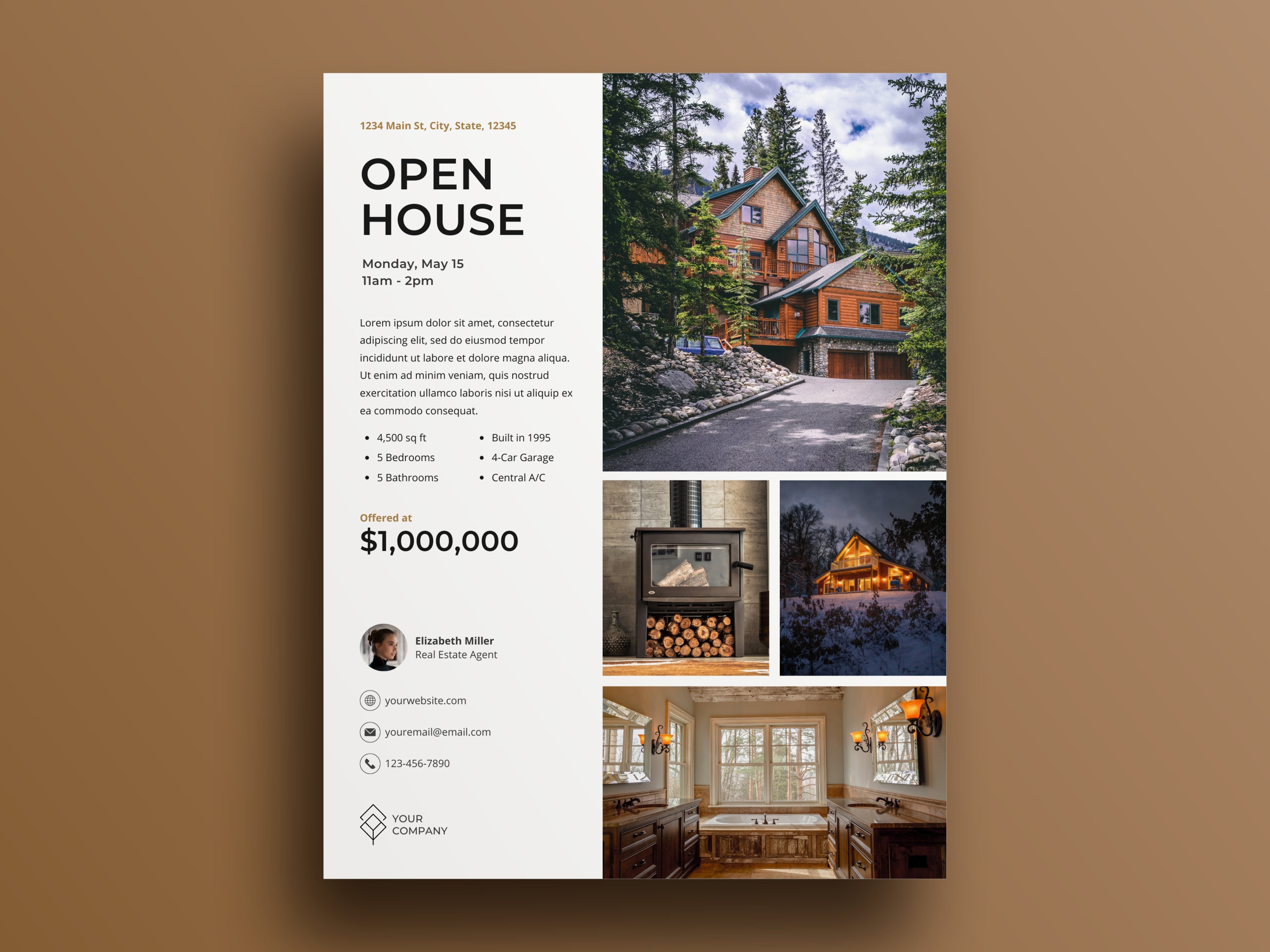 Open House Flyer, Real Estate Flyer, Real Estate Flyer Template, Open ...