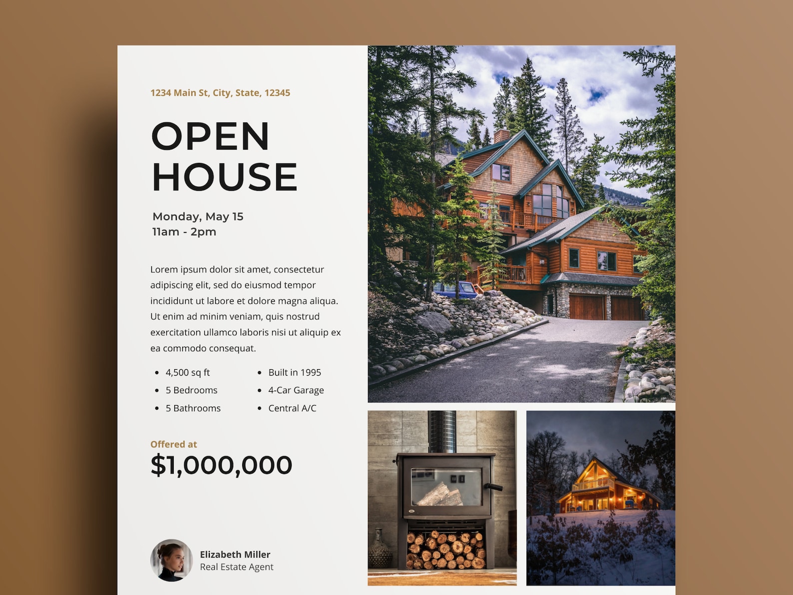Open House Flyer, Real Estate Flyer, Real Estate Flyer Template, Open ...