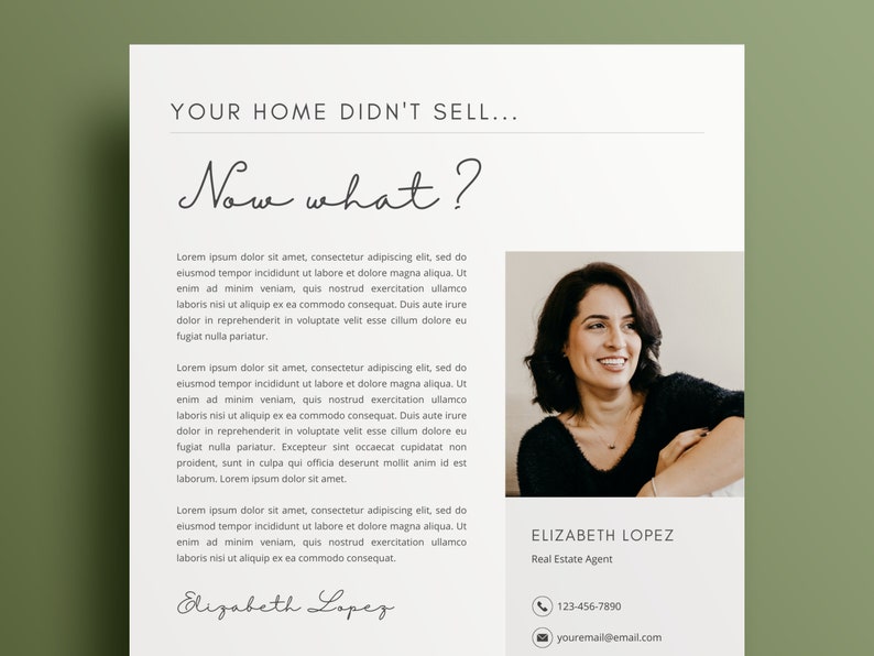 Realtor Introduction Letter Real Estate Introduction Flyer Etsy