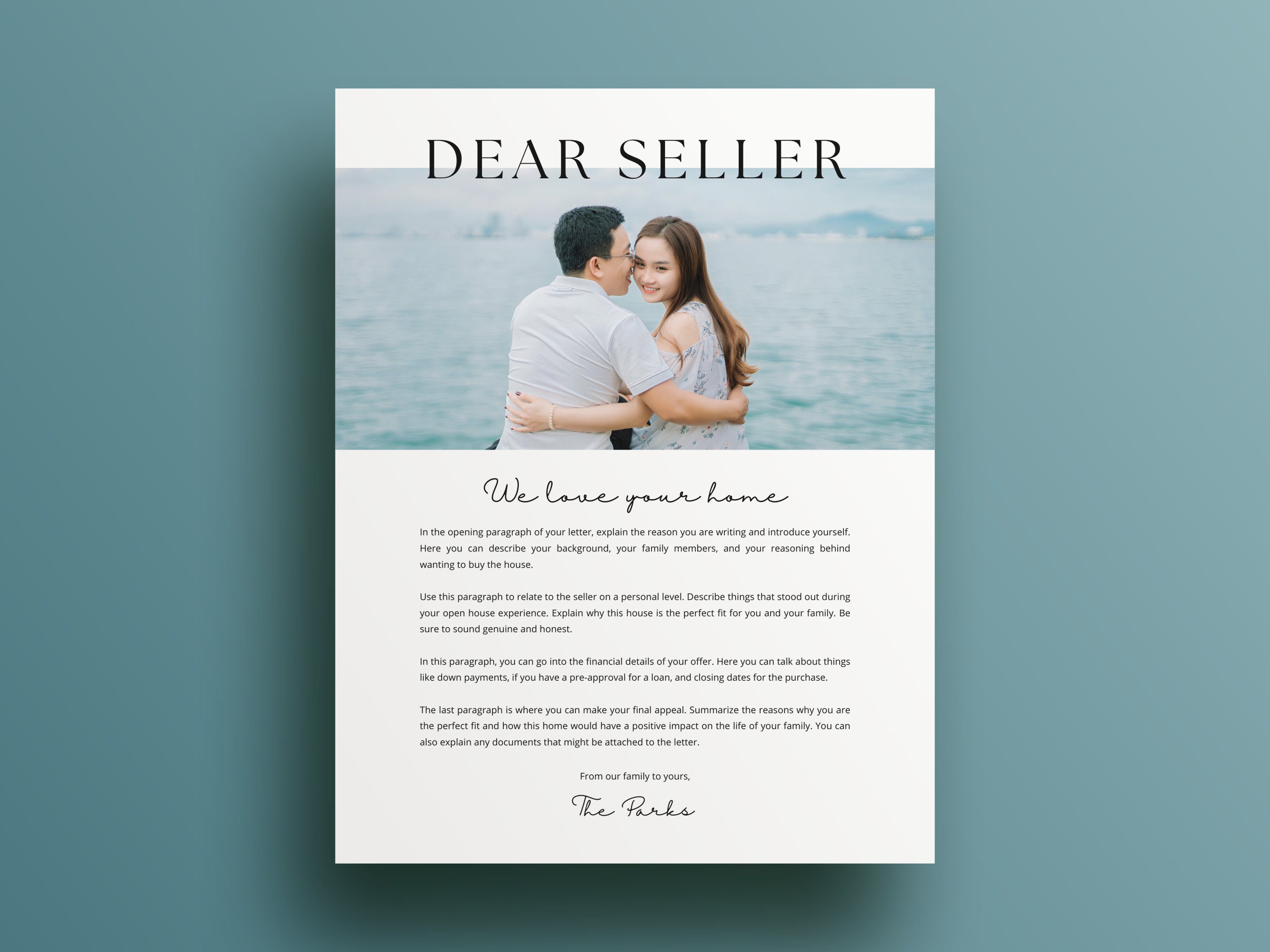 Home Offer Letter, We Love Your Home, Letter to Seller, House Offer ...