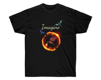 Imagine Wagons Imagine Dragons Funny Meme T-shirt Graphic Tee Shirt ...