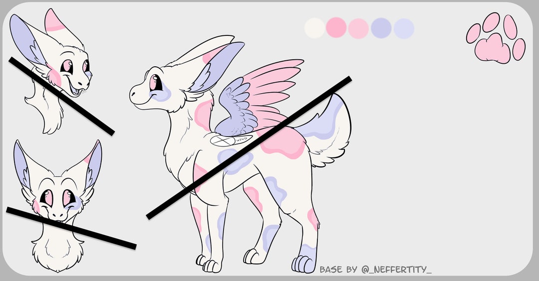 Dutch Angel Dragon Ref Sheet Adopt - Etsy
