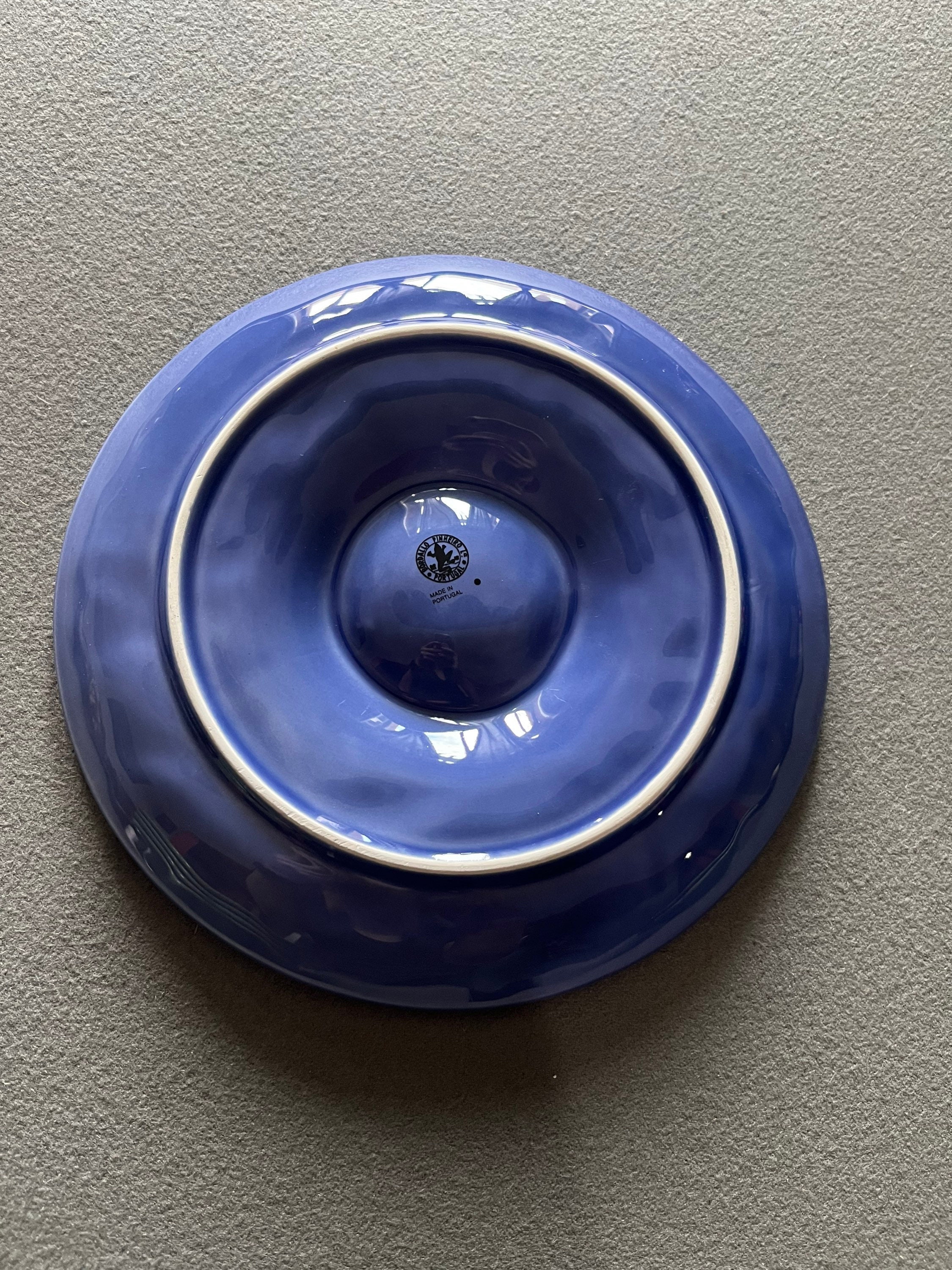 Blue Bordallo Penereiro Sea Shell Chip and Dip Plate Dish. - Etsy