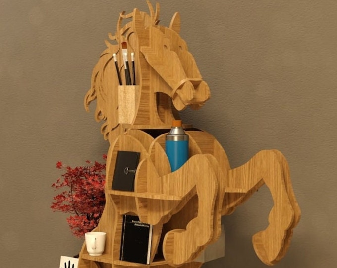 Big Horse 3D Laser Cut File SVG DXF 5 Layer Animal Svg 3D Mandala Svg ...