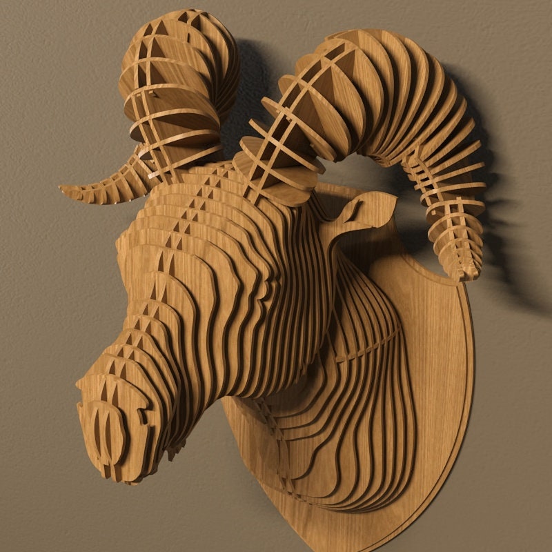 Ram SVG SDR DXF Files - Etsy