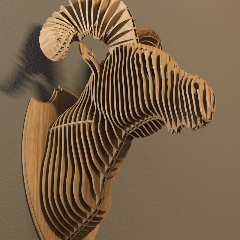 Ram SVG SDR DXF Files - Etsy