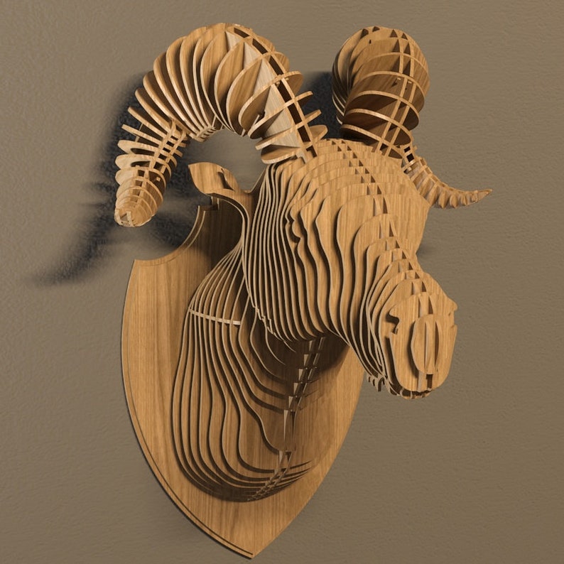 Ram SVG SDR DXF Files - Etsy