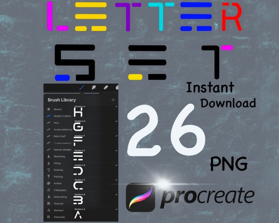 26 Modern Alphabet Letter Pack - Etsy