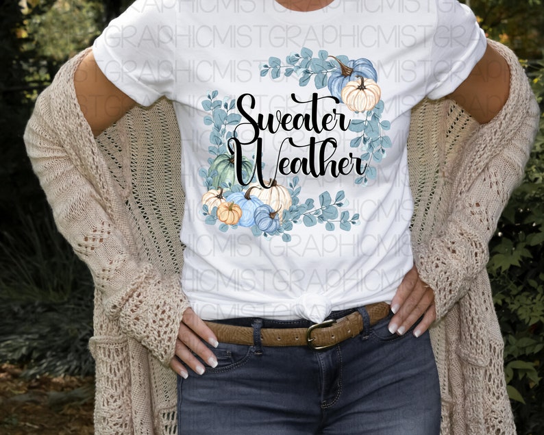 Fall Sweater Weather PNG, Fall Autumn Graphics, Winter Designs, Gift ...