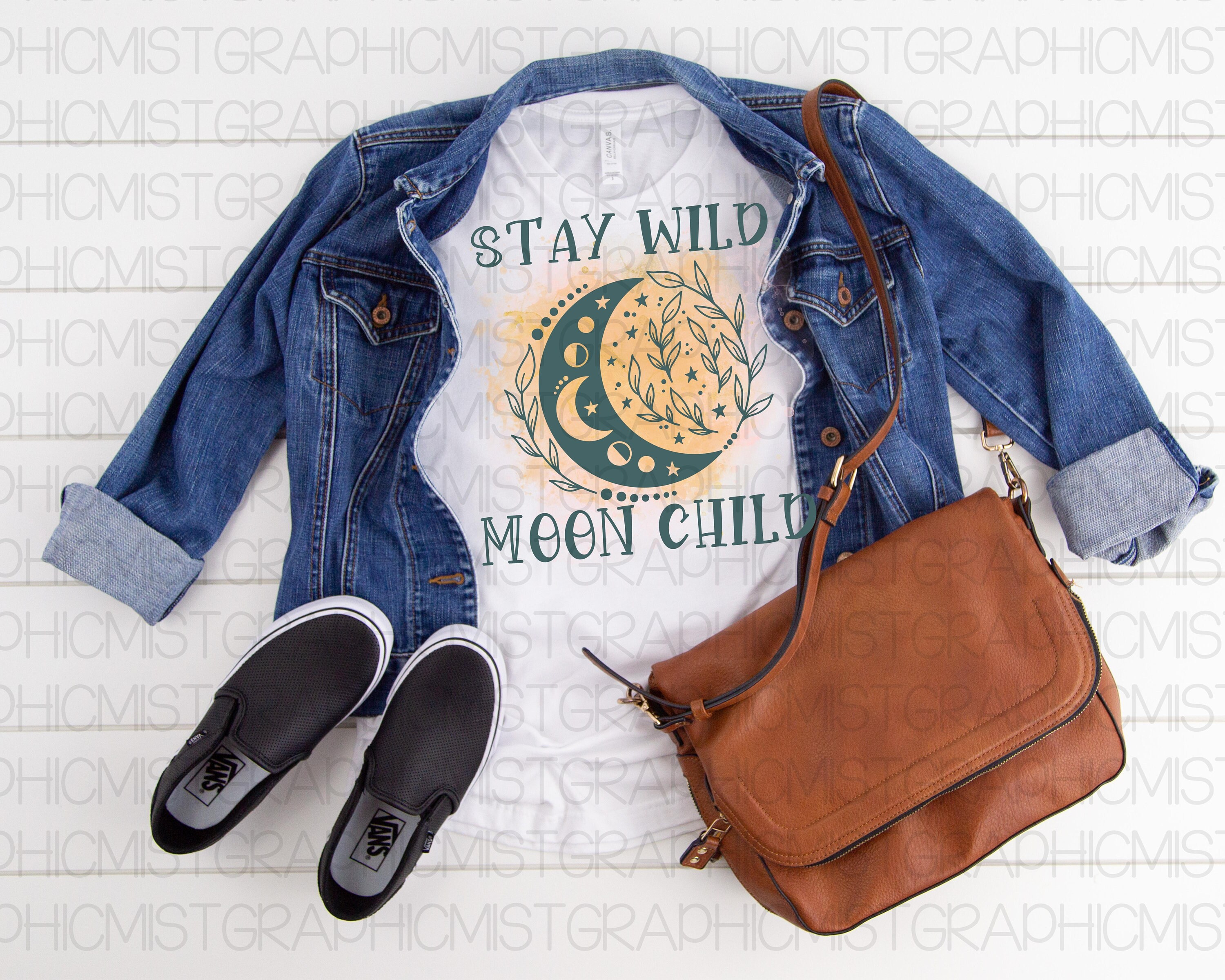 Moon Child Graphic Design, Nature PNG, Witchy Designs, Moon Clipart ...