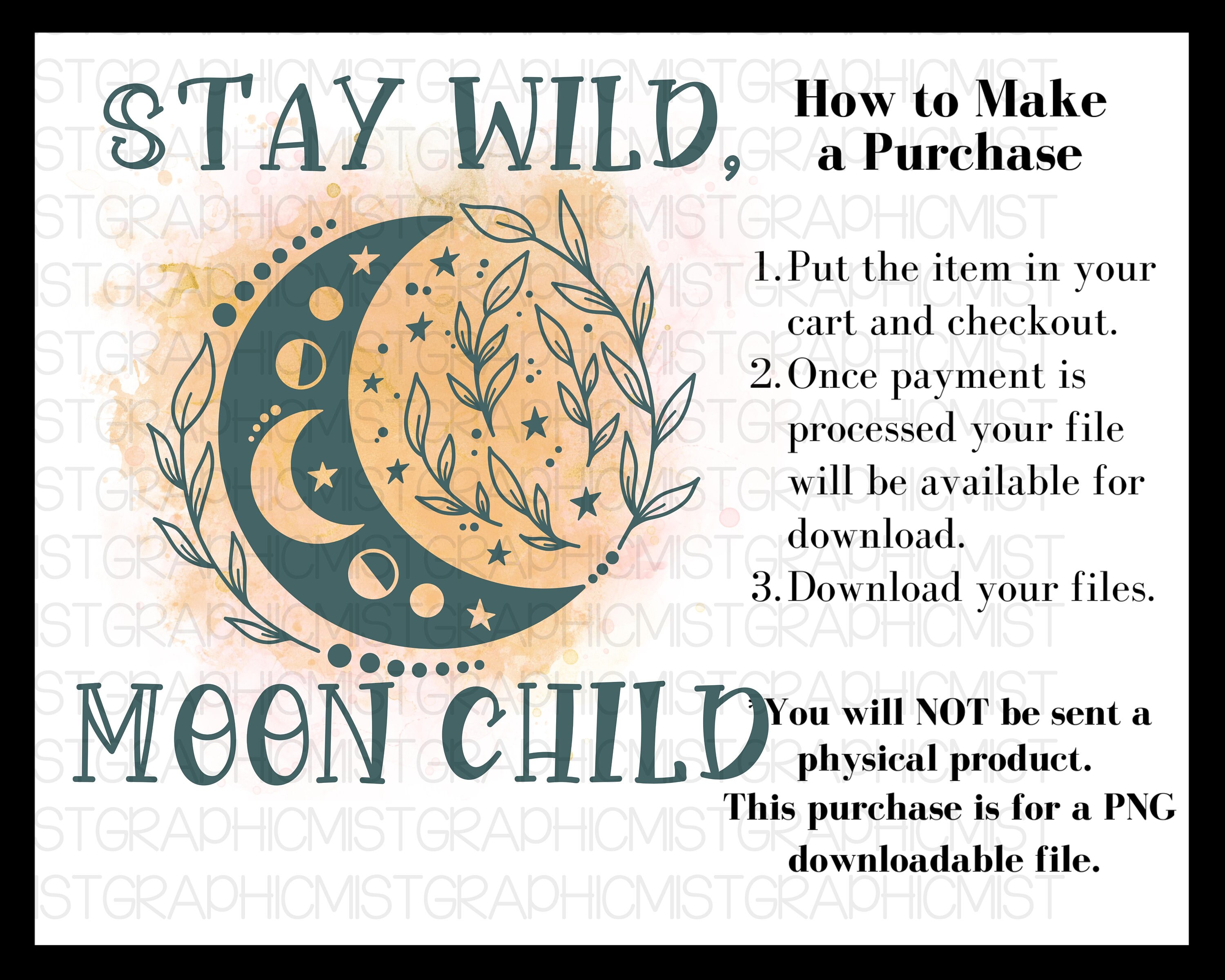 Moon Child Graphic Design, Nature PNG, Witchy Designs, Moon Clipart ...