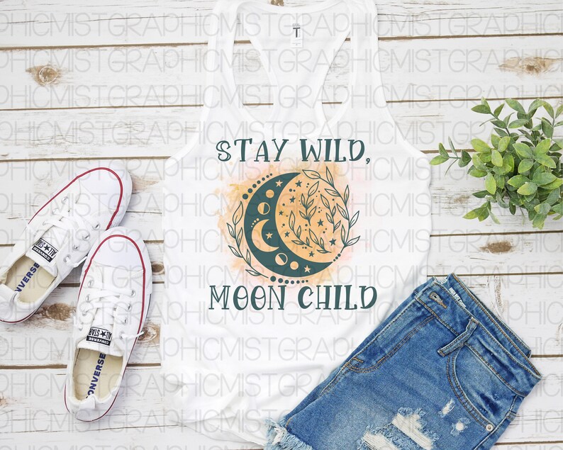 Moon Child Graphic Design, Nature PNG, Witchy Designs, Moon Clipart ...