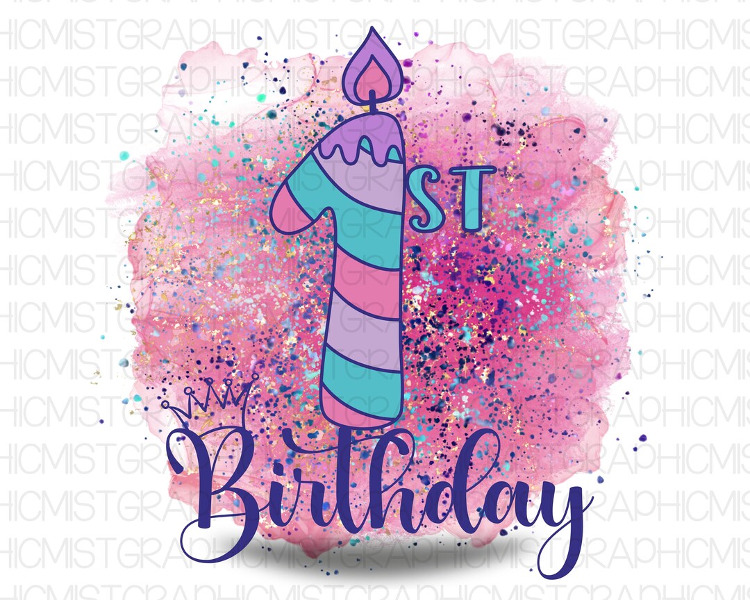 1st First Birthday Shirt Design PNG, Abstract Graphic, Kids Design ...