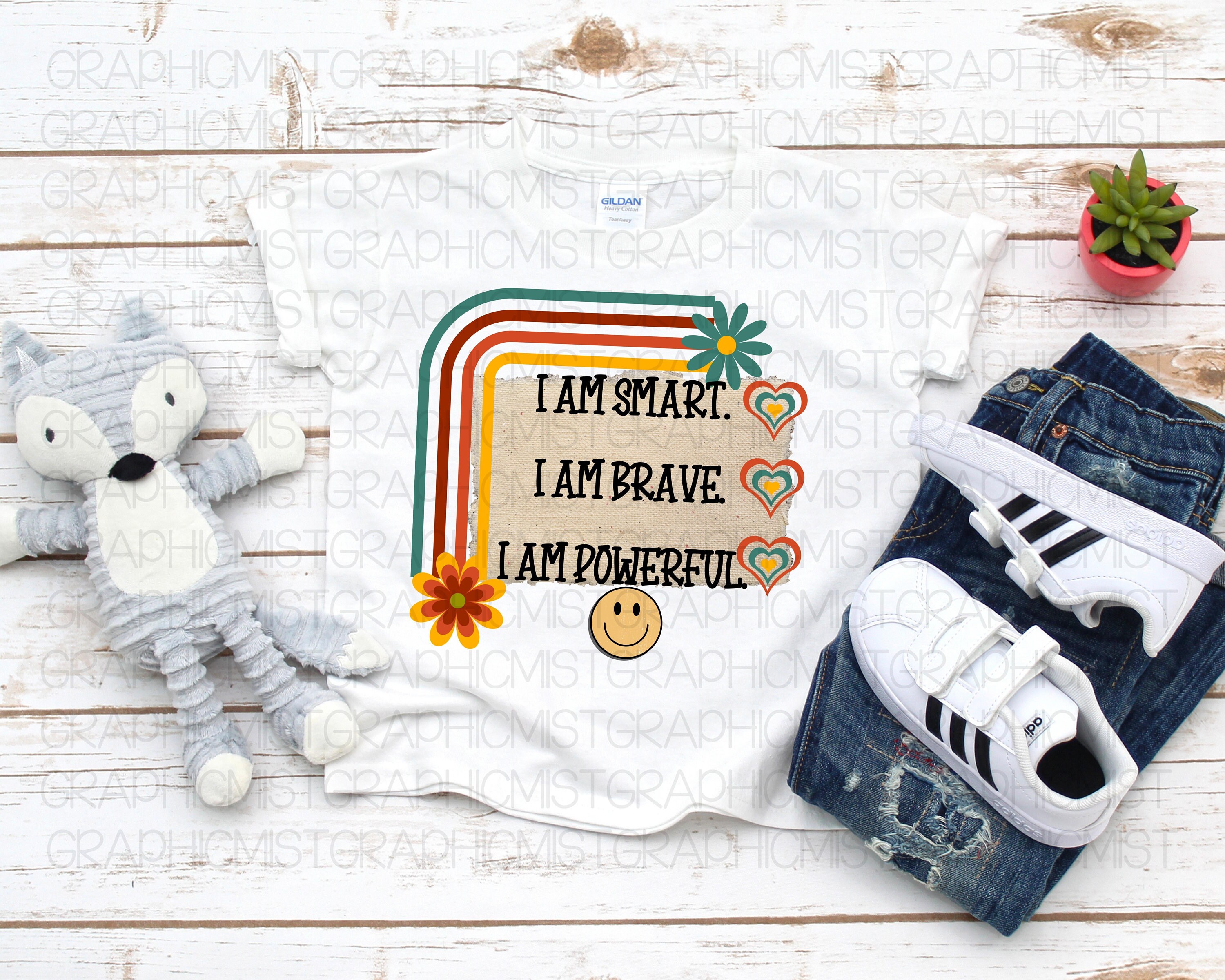 Child Affirmations Shirt Design PNG, Graphic Rainbow, Kids Quotes, Mug ...