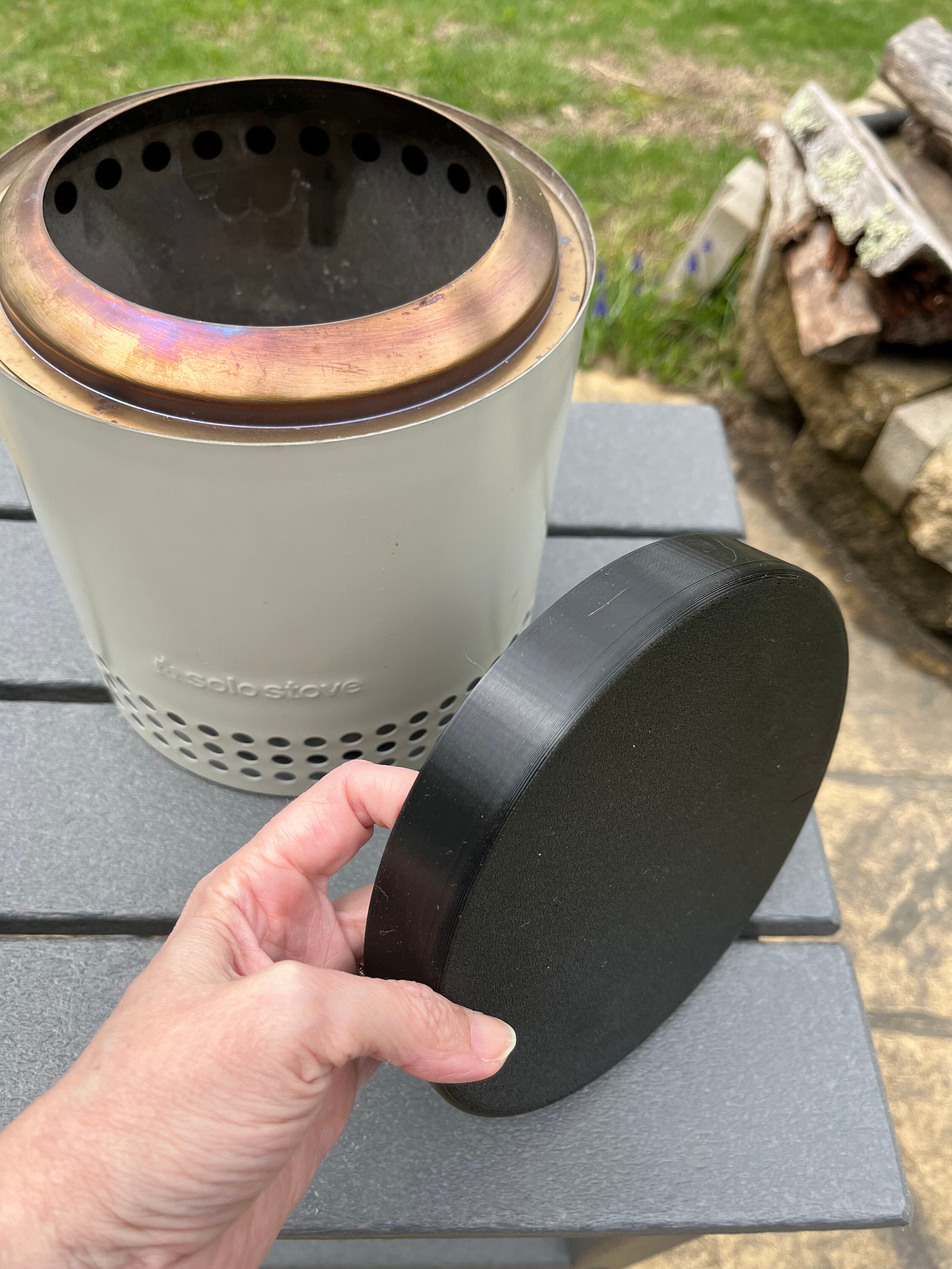 Solo Mesa Table Top Firepit Cover, Solo Mesa XL Table Top Firepit Cover ...