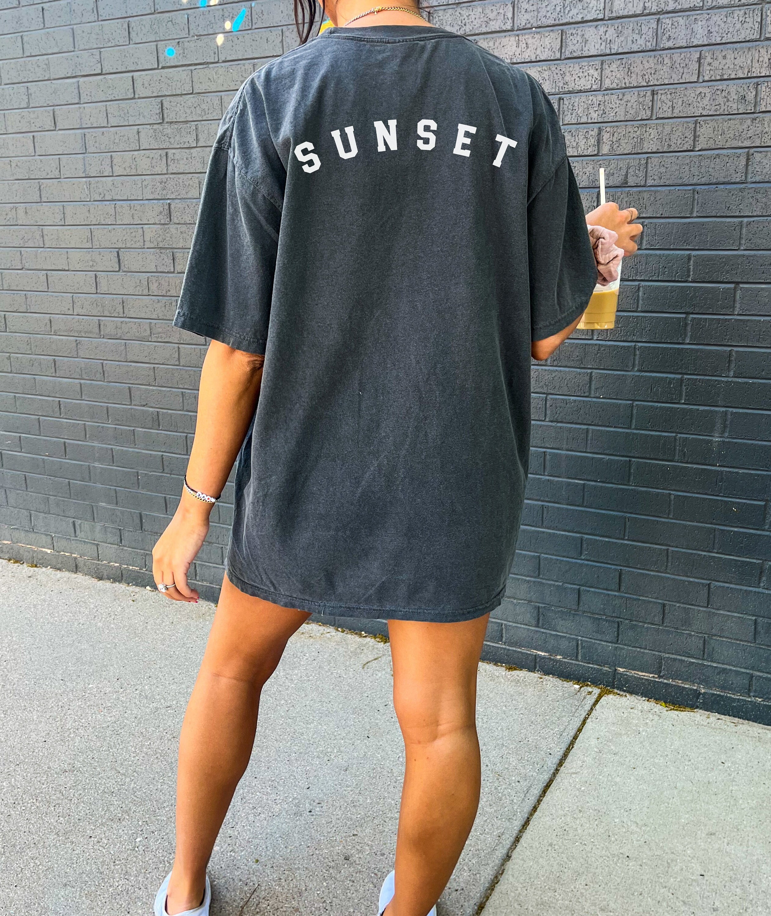 Sunrise Sunset T-shirt, Front and Back Design, Summer Beach Shirt ...