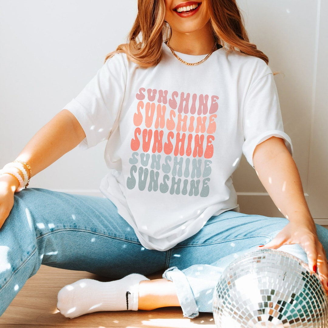 Retro Sunshine T-shirt, Sunshine State of Mind, Summer Sunshine, Beach ...