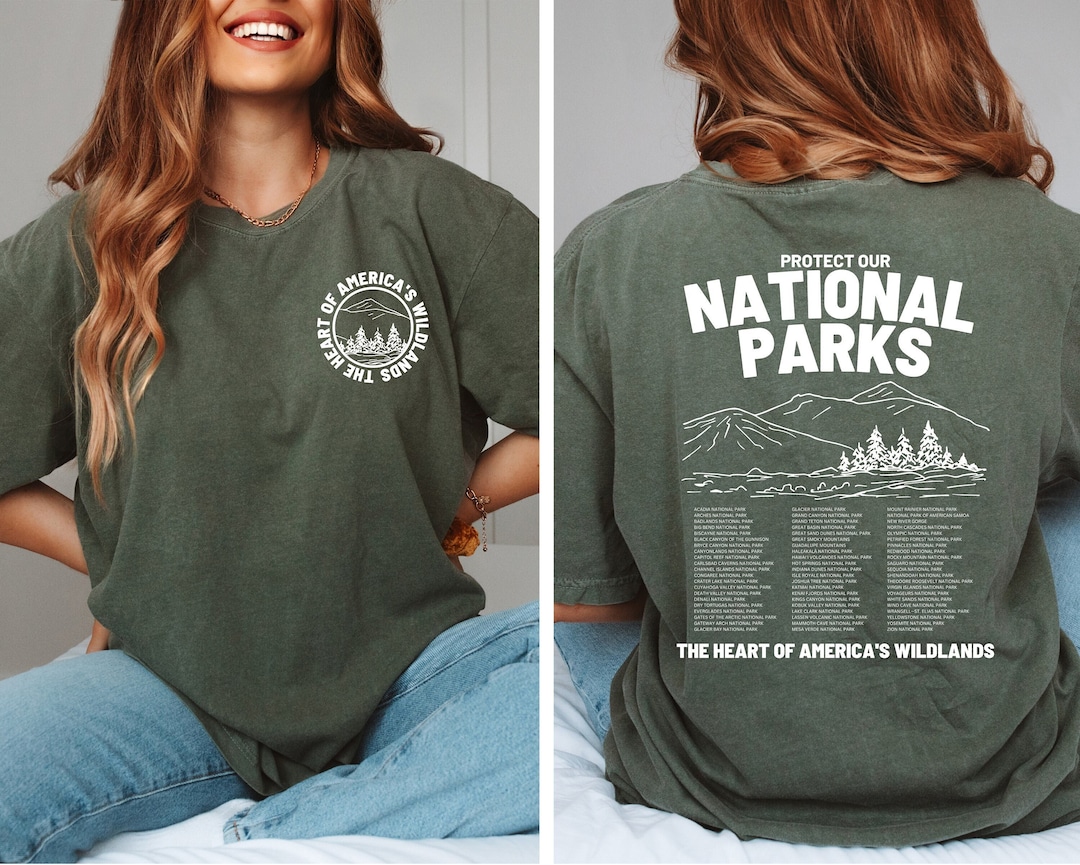 National Park Comfort Colors T-shirt, Granola Girl Tee, Conservation ...