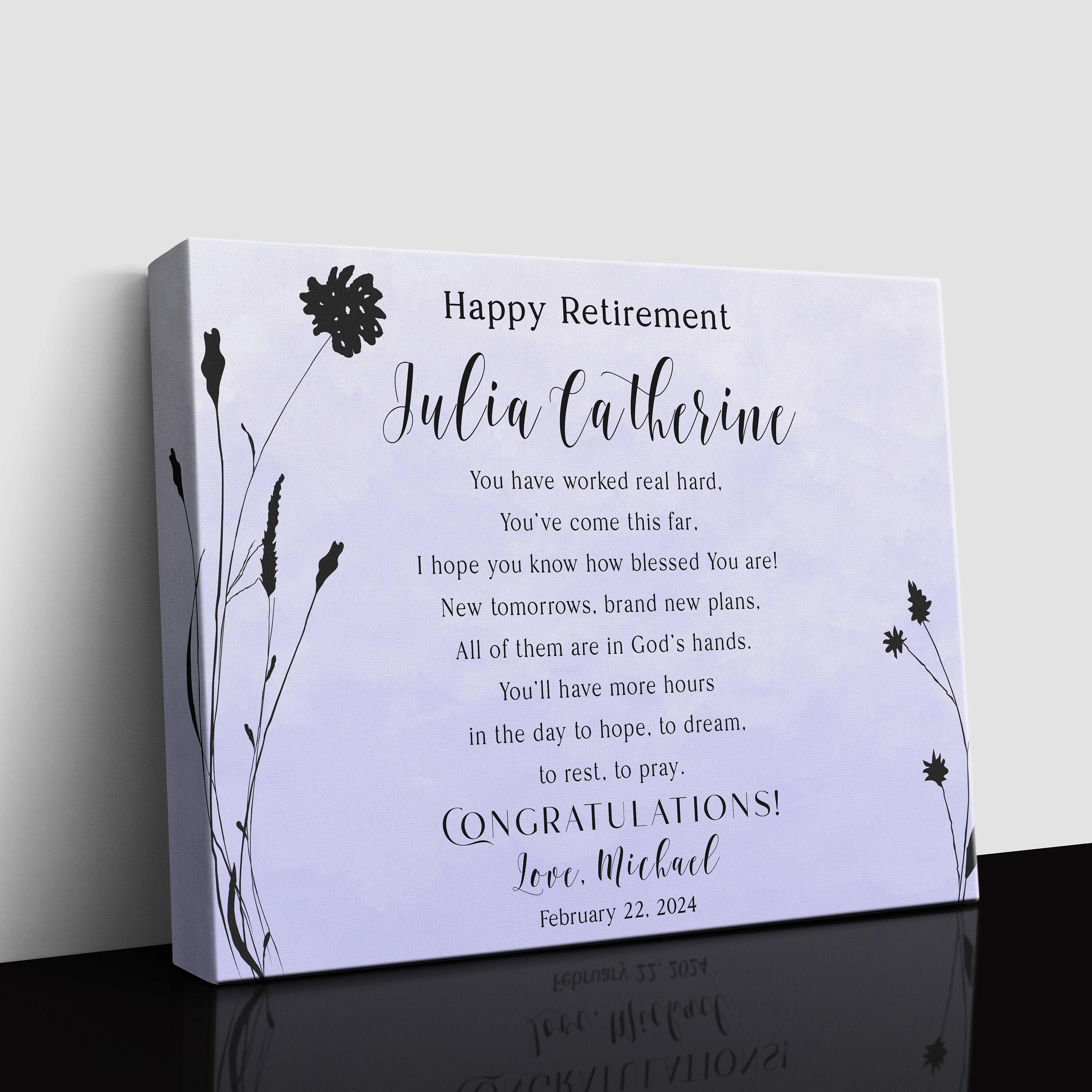 Retirement Gift for Woman Retirement Gifts Retirement Blessing ...