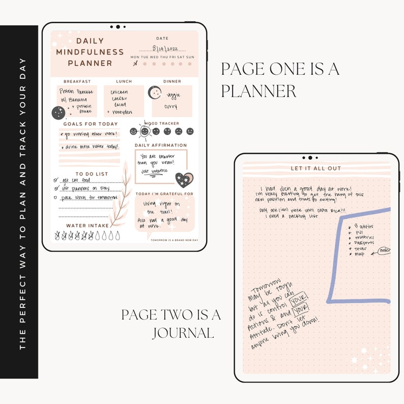 Daily Mindfulness Digital Planner, Printable Planner, Mental Health ...