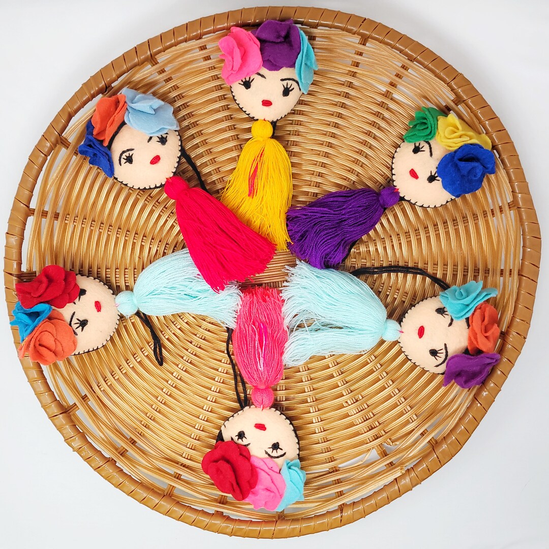 Frida Kahlo Pom Pom Tassel. Mexican Tassel. Handmade Pom Pom. Mexican ...