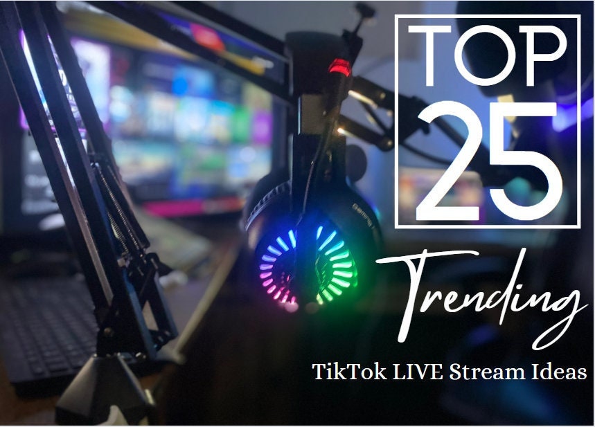 25 Trending Tiktok LIVE Stream Ideas - Etsy