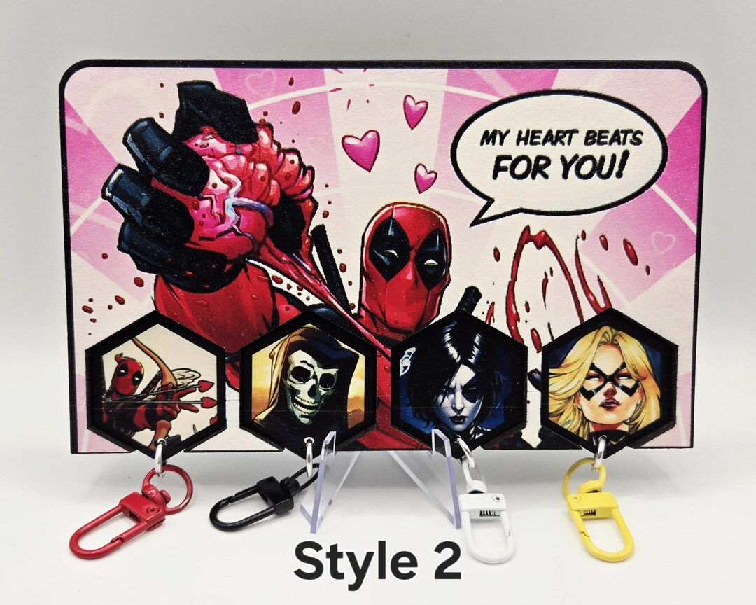 Superhero Key Holder – UV Printed Keychains, Wall Mount Organizer - Etsy