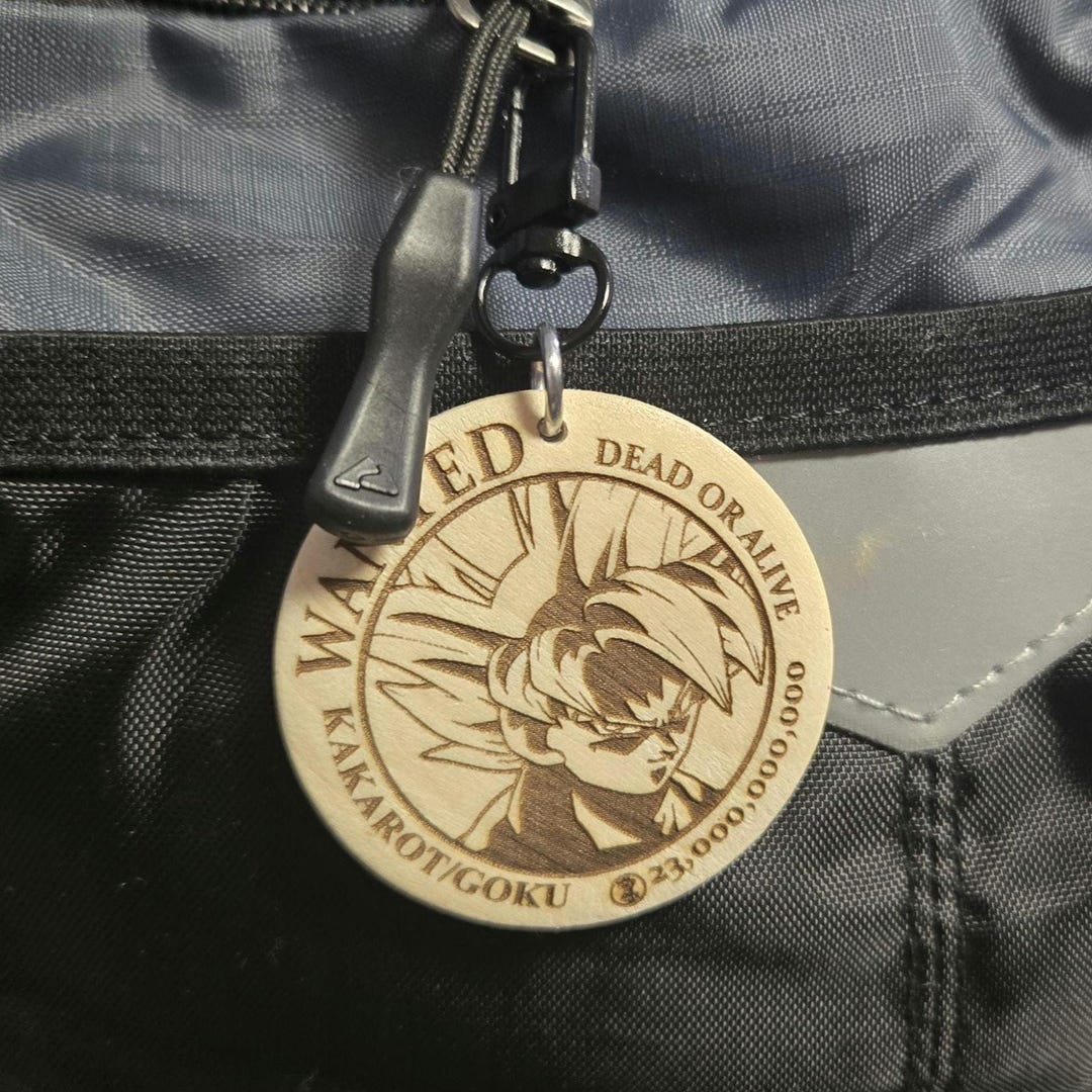 Dragon Ball Wanted Poster Keychain – Laser Engraved Goku, Gohan ...