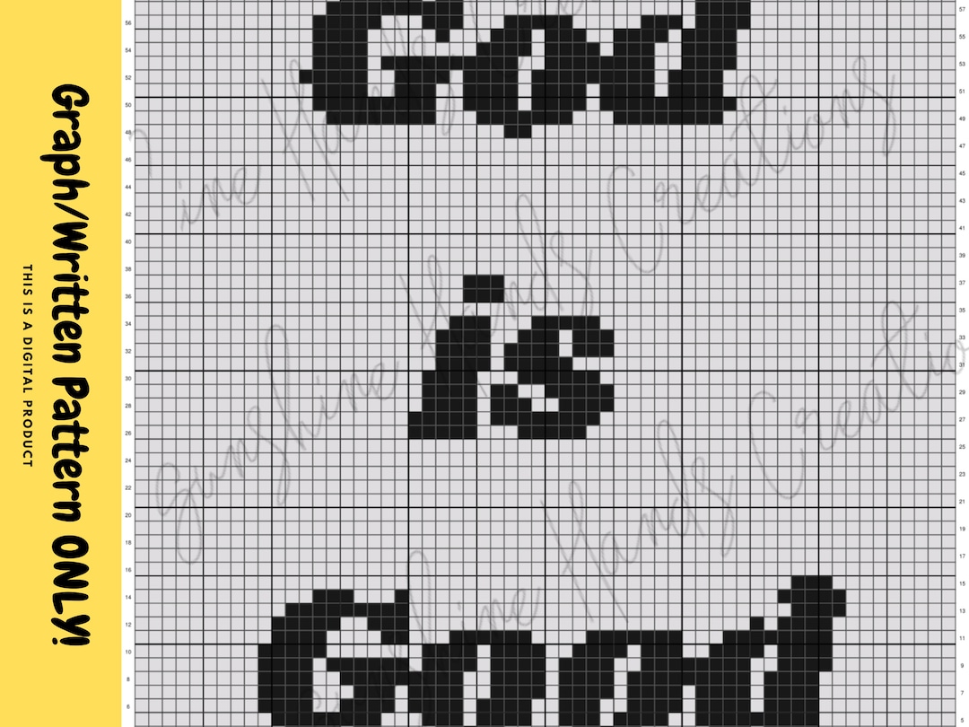 God is Good Graph and Written Pattern //PDF Instant Download-simple ...