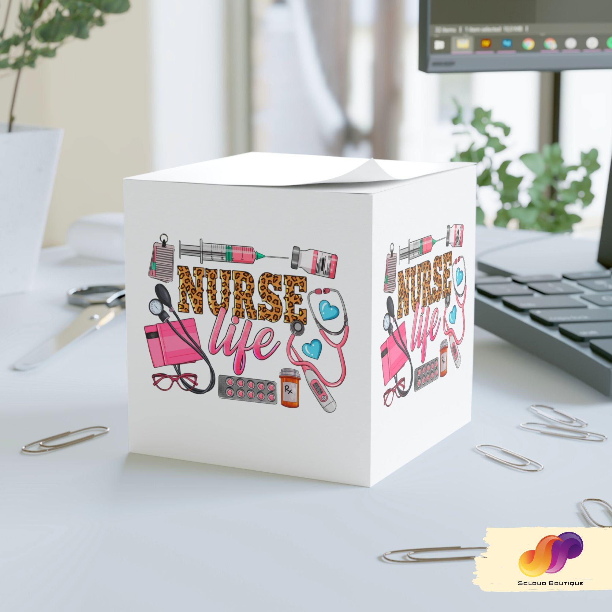 Nurse Sticky Cube Note | Office Gift for Coworkers | Nurse Gift ...
