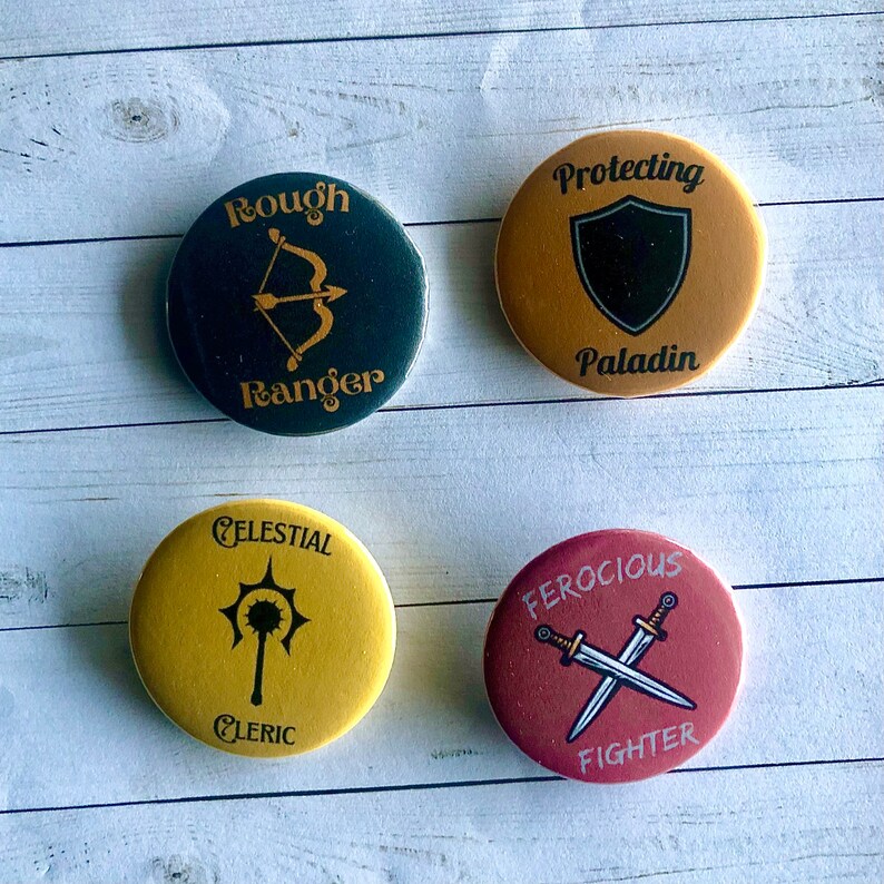 Set of 13 Dungeons and Dragons Class Pins/magnets - Etsy