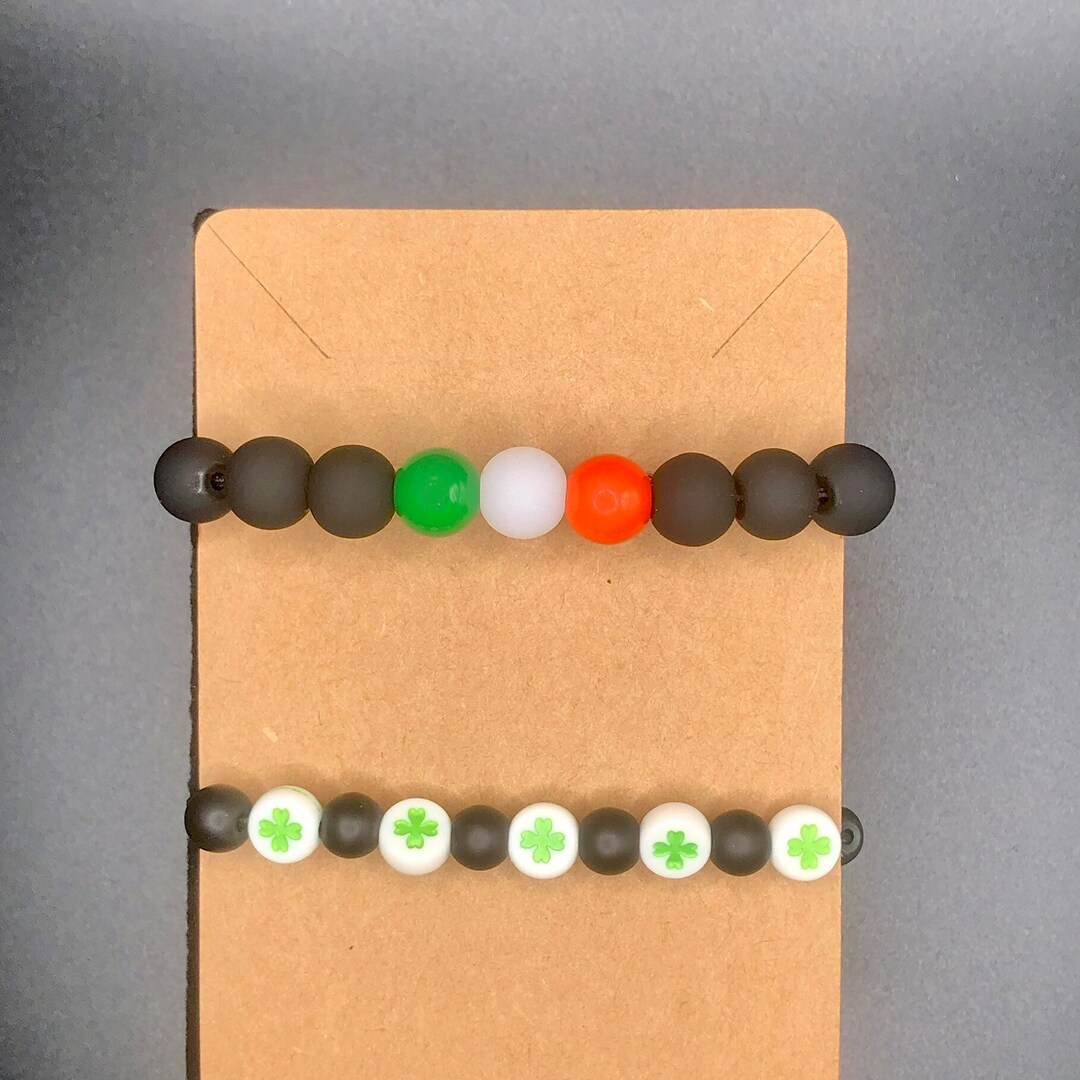 St. Patrick’s Day Beaded Bracelets - Etsy