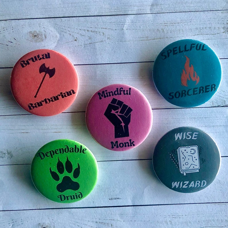 Set of 13 Dungeons and Dragons Class Pins/magnets - Etsy