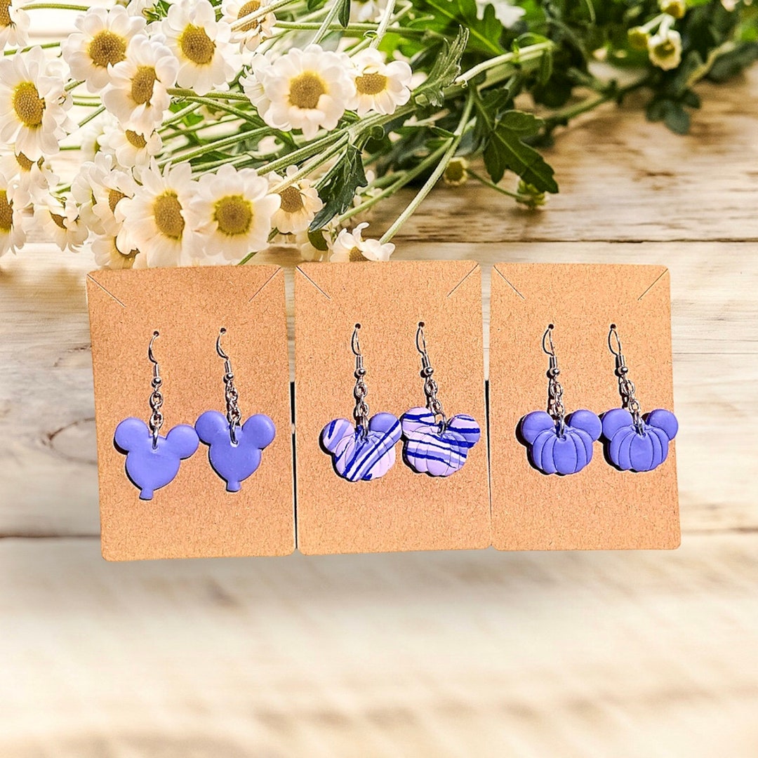 Epilepsy Awareness Mickey Clay Earrings - Etsy
