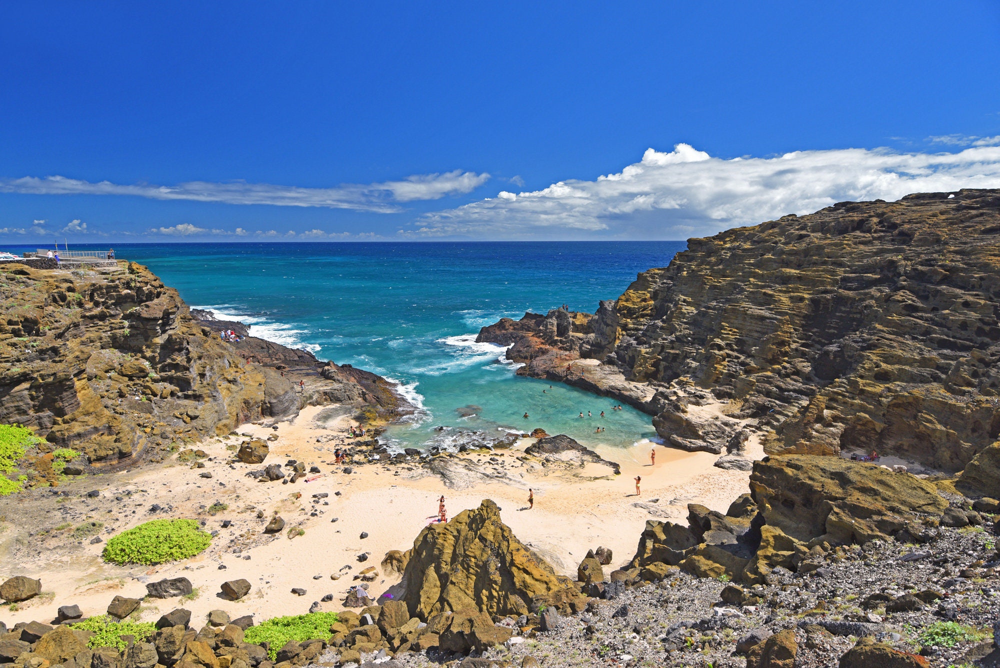 Eternity Beach Aka Halona Cove on the Island of Oahu, Hawaii. A ...