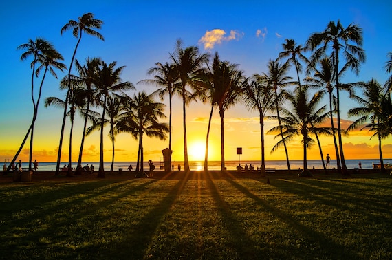 Honolulu Beach Sunset