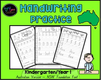A-Z Alphabet Handwriting Practice Sheets NSW ACT Australia Foundation ...