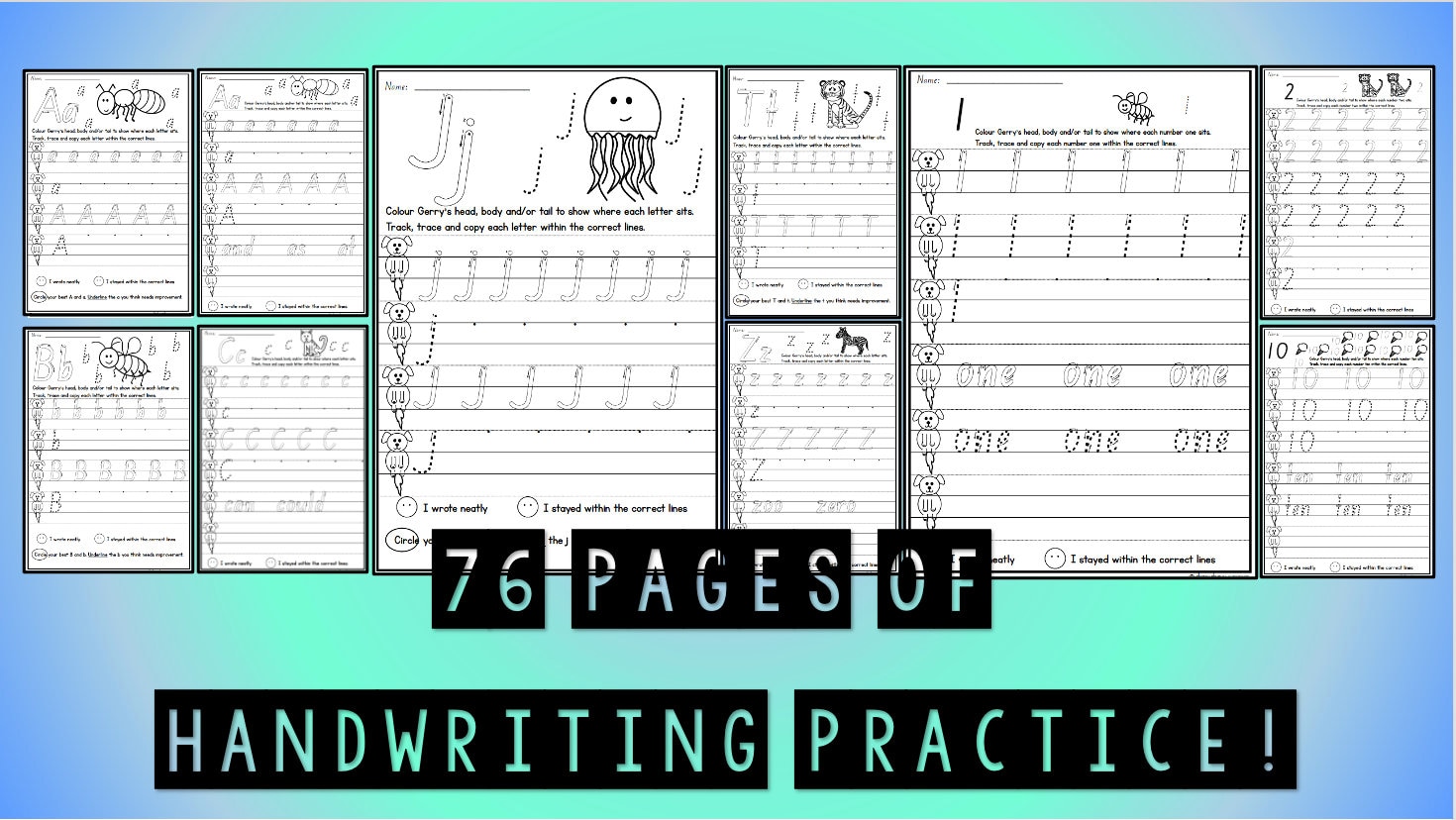 Handwriting Practice - NSW Foundation Font K/Y1 - Etsy