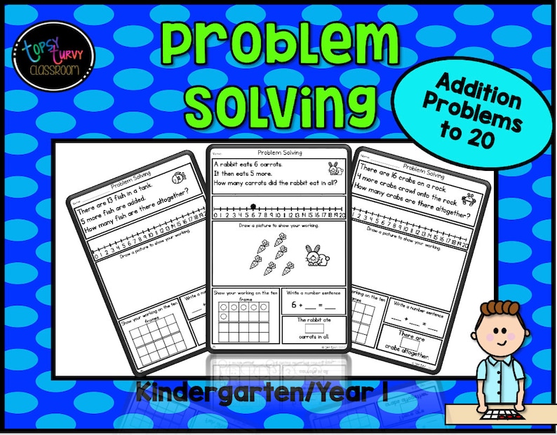 Problem Solving - Addition Problems 0-20 - Etsy