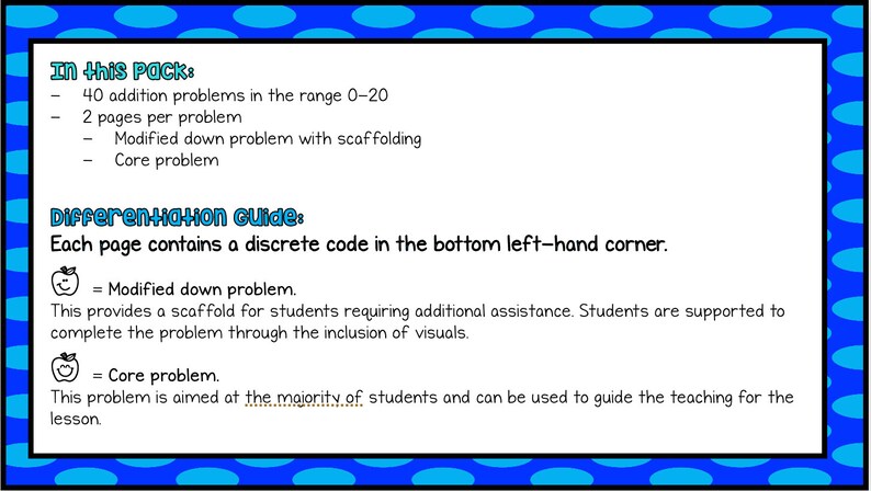 Problem Solving - Addition Problems 0-20 - Etsy