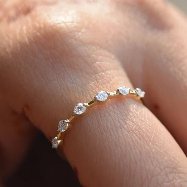 Thin Diamond Band - Etsy
