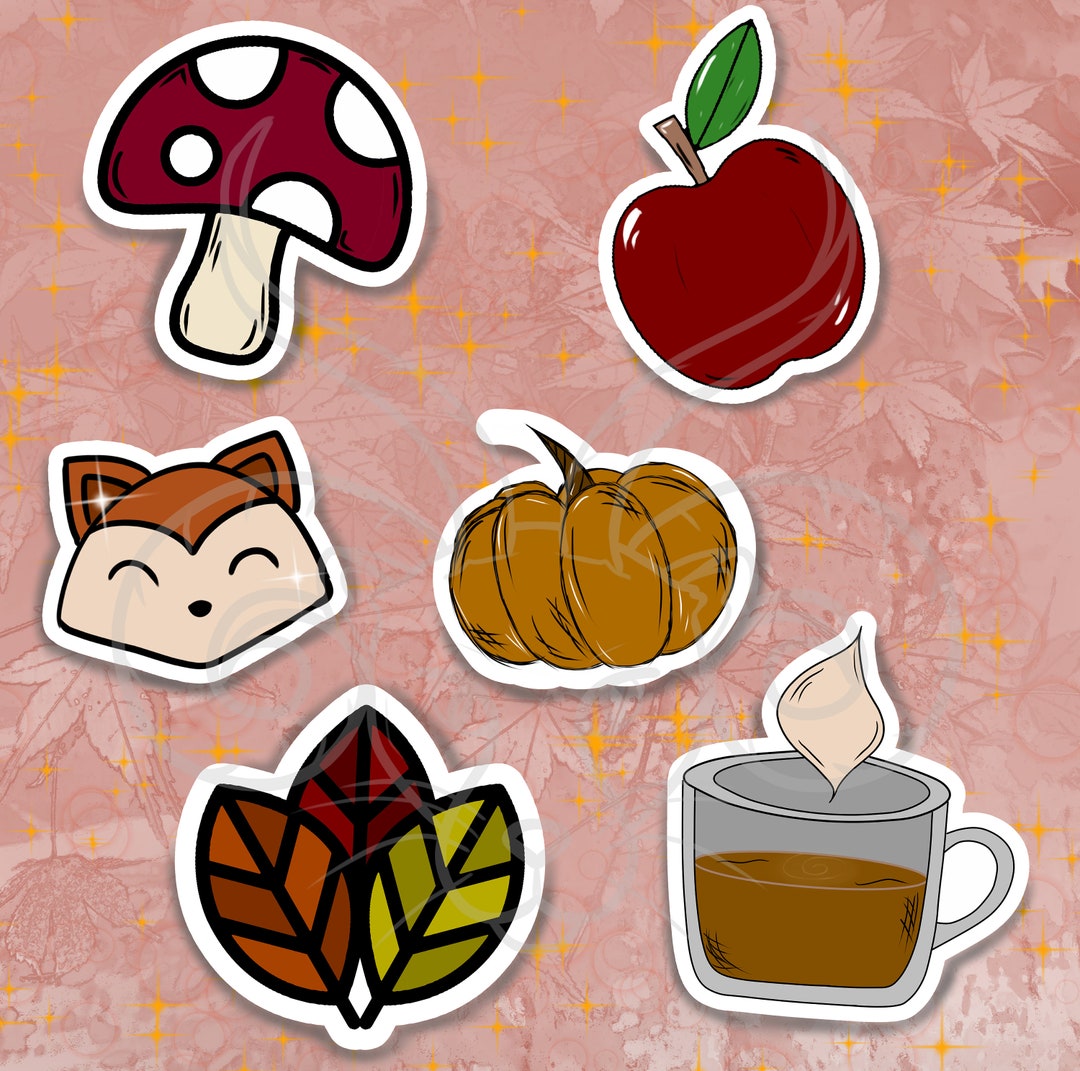 Autumn/fall Themed Stickers - Etsy
