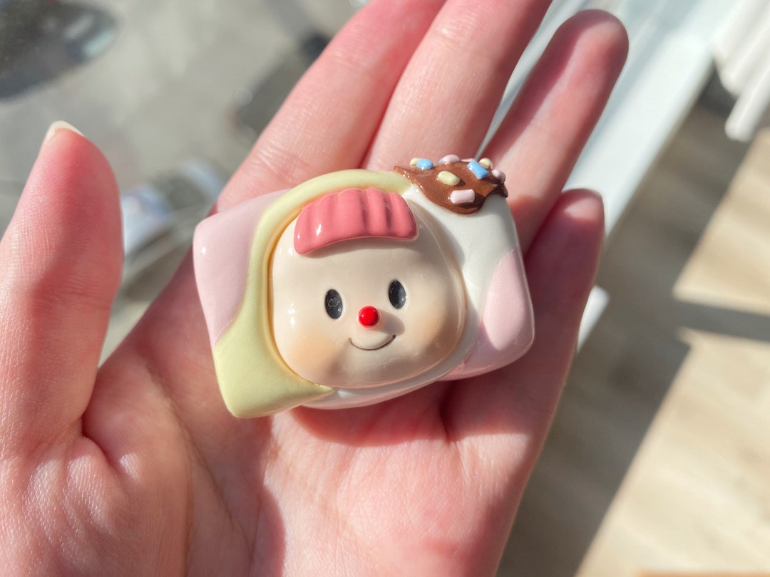 Colorful Marshmallow Baby Light Polymer Clay Charm, Handmade Keychain ...