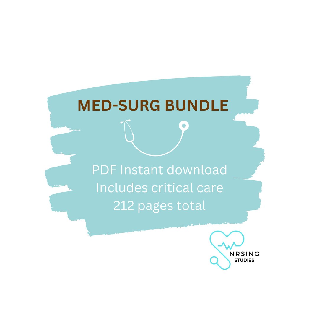 Med-surg Bundle | Nursing Notes | Digital Download | 212 Pages - Etsy