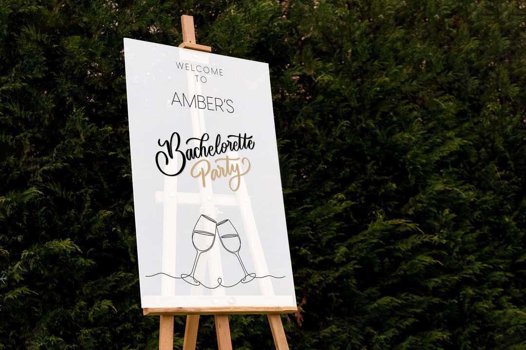 Custom Acrylic Bachelorette Party Welcome Sign, Beach Party Decor - Etsy