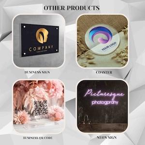 Personalized Logo Acrylic Coaster Set, Custom Acrylic Business Coasters ...