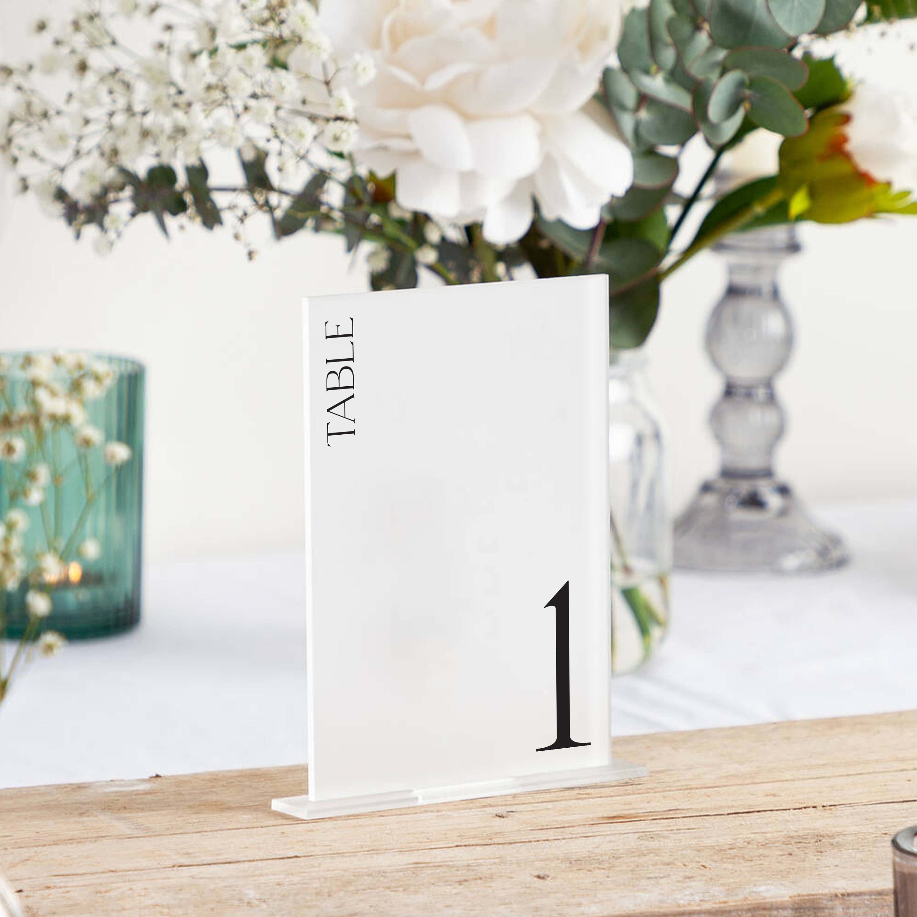 Modern Acrylic Table Number, Custom Wedding Reception Decor - Etsy