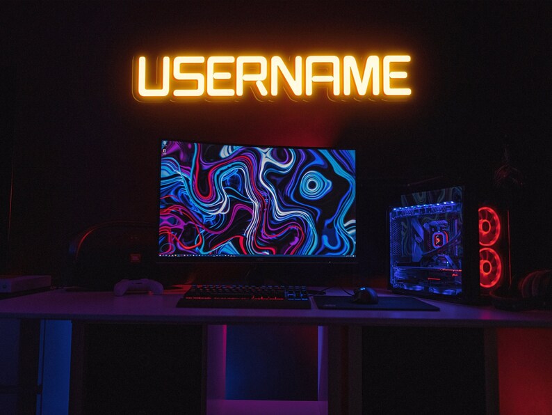 Custom Gamer Neon Sign Personalized Neon Game Tag Custom - Etsy