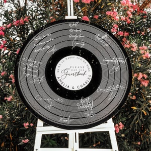 Wedding Record Guest Book Alternative, Custom Wedding Guestbook Vinyl ...